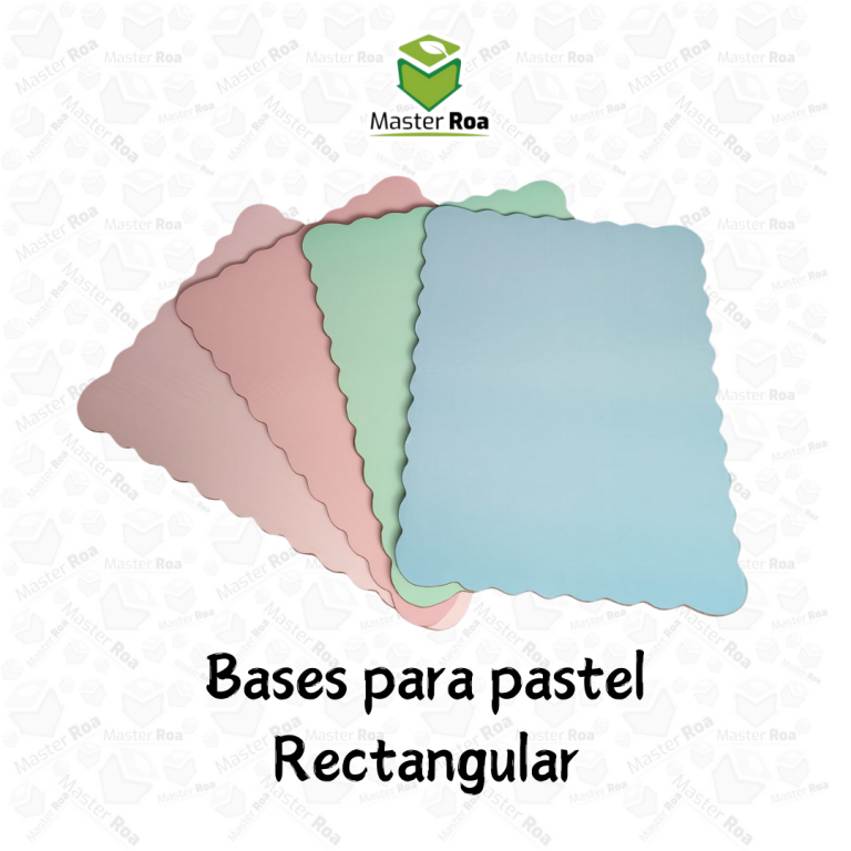 Base para Pastel Rectangular Rosa Pastel – Master Roa